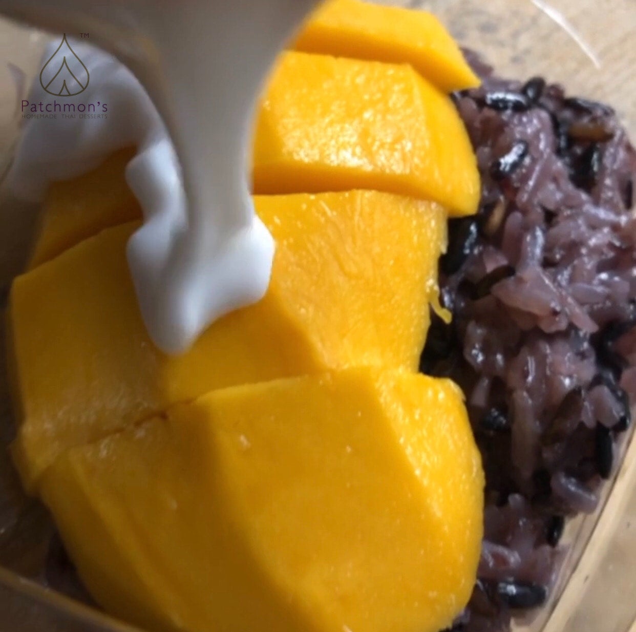 Mango with Sweet Black Sticky Rice | Patchmon's Thai Desserts & More